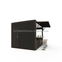 China Galvanized Steel Bending 180g 10FT Mini Pop-up Shop Container Coffee Shop/Bar/Fast-food Restaurant/Convenience Store/Kiosk/Booth for sale