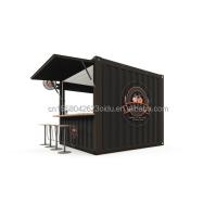 China Galvanized Steel Bending 180g 10FT Mini Pop-up Shop Container Coffee Shop/Bar/Fast-food Restaurant/Convenience Store/Kiosk/Booth for sale