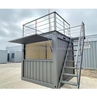 China 10ft Mini Pop Up Shop Container House Restaurant Shop Street Food Kiosk Container with Galvanized Steel Square Tubes for sale