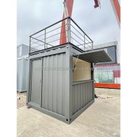 China 10ft Mini Pop Up Shop Container House Restaurant Shop Street Food Kiosk Container with Galvanized Steel Square Tubes for sale