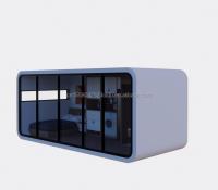China Steel frame Galvanized Steel Bending 180g Outdoor Vacation or Hotel Modern Design Prefabricated Capsule Room 20 FT 40 FT for sale