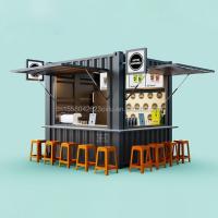 China Coffee Shop Bar Street Restaurant Garden Booth 10 feet at 20ft or 40ft with 50/75/100mm Wave Sandwich Panel for sale