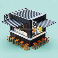China Coffee Shop Bar Street Restaurant Garden Booth 10 feet at 20ft or 40ft with 50/75/100mm Wave Sandwich Panel for sale