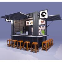China Coffee Shop Bar Street Restaurant Garden Booth 10 feet at 20ft or 40ft with 50/75/100mm Wave Sandwich Panel for sale