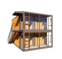 China Galvanized Steel Square Tubes 20ft Detachable Flat Pack Shipping Container for Modern Home Villa Mall School for sale
