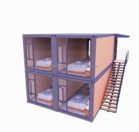 China Galvanized Steel Square Tubes 20ft Detachable Flat Pack Shipping Container for Modern Home Villa Mall School for sale