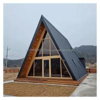 China Galvanized Steel Square Tubes Main Structure Hotel Triangle A Frame Prefabricated House Kit for Luxury for sale