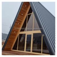 China Galvanized Steel Square Tubes Main Structure Hotel Triangle A Frame Prefabricated House Kit for Luxury for sale