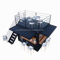 China 10ft Mini Pop-up Shop Galvanized Steel Square Tubes Two-story Pop-up Container Bar Coffee Container for sale