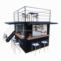 China 10ft Mini Pop-up Shop Galvanized Steel Square Tubes Two-story Pop-up Container Bar Coffee Container for sale