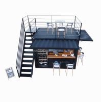 China 10ft Mini Pop-up Shop Galvanized Steel Square Tubes Two-story Pop-up Container Bar Coffee Container for sale