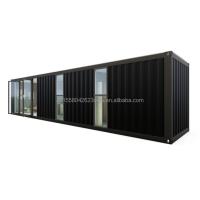 China Hotel 40ft Prefab Modular Folding Container Fast Build Tiny House with Galvanized Steel Square Tubes Main Structure for sale