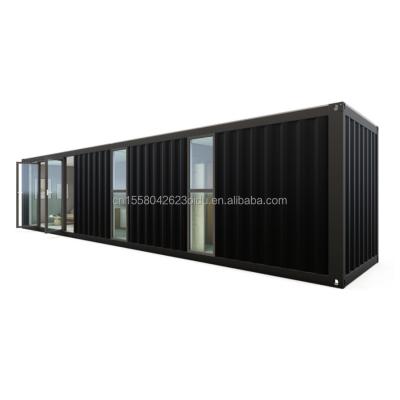 China Hotel 40ft Prefab Modular Folding Container Fast Build Tiny House with Galvanized Steel Square Tubes Main Structure for sale