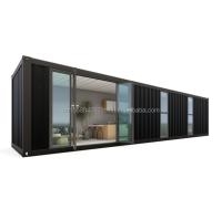 China Hotel 40ft Prefab Modular Folding Container Fast Build Tiny House with Galvanized Steel Square Tubes Main Structure for sale