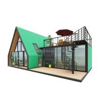 China Villa Living or Hotel Elegant Residential Prefab Container House with Aluminum Alloy Windows in Steel Triangle Design for sale