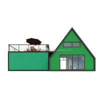 China Villa Living or Hotel Elegant Residential Prefab Container House with Aluminum Alloy Windows in Steel Triangle Design for sale