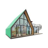 China Villa Living or Hotel Elegant Residential Prefab Container House with Aluminum Alloy Windows in Steel Triangle Design for sale