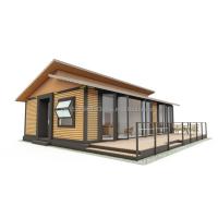 China EU Modern 3 Bedroom Flat Pack Container Houses Wooden External Wall and Galvanized Steel Bending 180g for Residential for sale