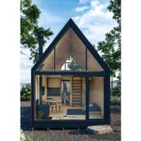 China Modern A-Triangle Tiny House Prefab House Trailer Flat Pack Steel and Sandwich Panel Mobile Home for Hotel or Other Purposes for sale