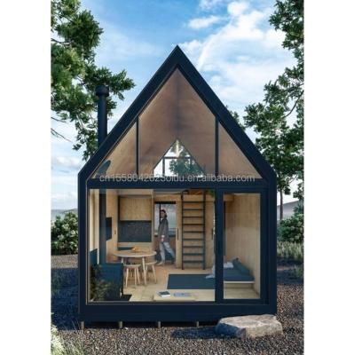 China Modern A-Triangle Tiny House Prefab House Trailer Flat Pack Steel and Sandwich Panel Mobile Home for Hotel or Other Purposes for sale