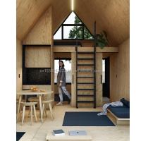China Modern A-Triangle Tiny House Prefab House Trailer Flat Pack Steel and Sandwich Panel Mobile Home for Hotel or Other Purposes for sale