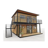 China Galvanized Steel Bending 180g Modern Wooden Houses 4 Bedroom Bilayer Prefab Steel Expandable Container House Design for Mall for sale