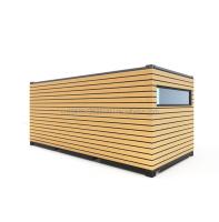China Steel Frame Galvanized Steel Bending 180g for 20ft Studio Wooden Exterior Walls Shipping Container Home Stylish Container Houses for sale