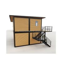 China Galvanized Steel Bending 180g Modern Wooden Houses 4 Bedroom Bilayer Prefab Steel Expandable Container House Design for Mall for sale