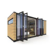 China Steel Frame Galvanized Steel Bending 180g for 20ft Studio Wooden Exterior Walls Shipping Container Home Stylish Container Houses for sale