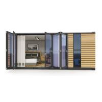 China Steel Frame Galvanized Steel Bending 180g for 20ft Studio Wooden Exterior Walls Shipping Container Home Stylish Container Houses for sale