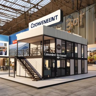 China Customized Color Easy Assembly Modular Prefabricated Housing for Restaurant Shop Mall Supermarket Container Home Bar Design for sale