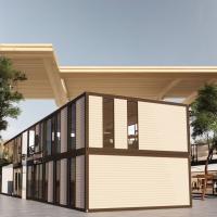 China Customized Color Easy Assembly Modular Prefabricated Housing for Restaurant Shop Mall Supermarket Container Home Bar Design for sale