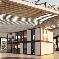 China Customized Color Easy Assembly Modular Prefabricated Housing for Restaurant Shop Mall Supermarket Container Home Bar Design for sale
