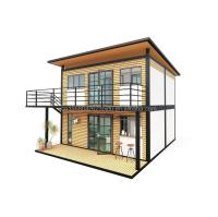 China 20ft/40ft Steel Frame Galvanized Steel Bending 180g Modern 4 Bedroom Bilayer Prefab Expandable Container House Design for Mall for sale