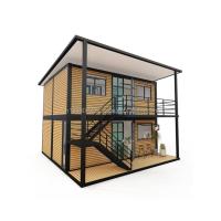China 20ft/40ft Steel Frame Galvanized Steel Bending 180g Modern 4 Bedroom Bilayer Prefab Expandable Container House Design for Mall for sale