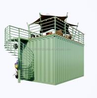 China Portable 10ft 20ft Prefabricated Steel Structure Container Houses Mobile Bar Shop for Fast Food Wall 50mm Wave Sandwich Panel for sale