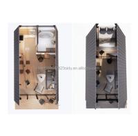 China Aluminum Window Modern Portable Steel Triangular Prefabricated Wooden House Detachable Container for Home or Hotel 1- for sale
