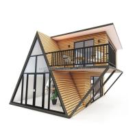 China Portable Tiny Home Prefab Houses with Steel Frame Galvanized Steel Bending 180g and 50/75/100mm Wave Sandwich Panel Walls for sale