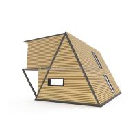 China Portable Tiny Home Prefab Houses with Steel Frame Galvanized Steel Bending 180g and 50/75/100mm Wave Sandwich Panel Walls for sale