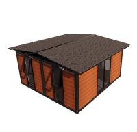 China 20ft 40ft Windproof Luxury Modular Steel Folding Containers for Villas Customized Wall 50/75/100mm Wave Sandwich Panel for sale