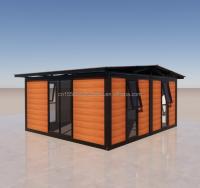 China 20ft 40ft Windproof Luxury Modular Steel Folding Containers for Villas Customized Wall 50/75/100mm Wave Sandwich Panel for sale
