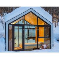 China Modified Shipping Container Prefab House Triangle Roof and Stable Wood Foundation for Residential Steel Container Home for sale