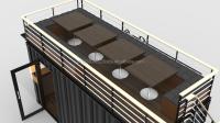 China 40ft Modern Prefabricated Double-Story Coffee Bar Restaurant Fast-Food Shop Tiny Mini Movable Outdoor Combined Container for sale