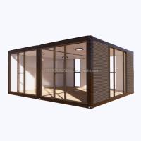 China Modern 2 Bedroom Prefab Steel Expandable Container House for Mall Application Customized Color Design for sale
