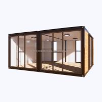 China Modern 2 Bedroom Prefab Steel Expandable Container House for Mall Application Customized Color Design for sale