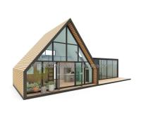 China Modern Design Sandwich Panel Wooden Triangle House for Hotel Beach Sunroom Vacation Featuring Stylish Container Design for sale