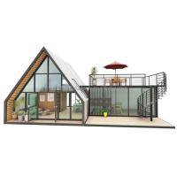 China Modern Design Sandwich Panel Wooden Triangle House for Hotel Beach Sunroom Vacation Featuring Stylish Container Design for sale