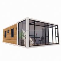 China 20ft Modern Expandable Container House for Carport Prefabricated Mobile Steel Sandwich Panel Material Hotel Restaurant Bar for sale