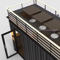 China Customized Color Galvanized Steel Bending 180g Fast-Food Restaurant and Pop-Up Shop Mini Store Tiny Mobile Shop with Wheels for sale