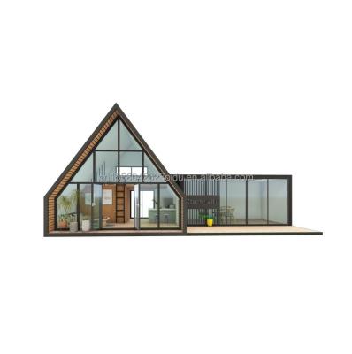 China Modern Design Triangle Combined Flat Pack Steel and Wooden Container House Expandable for Outdoor Application 20ft or 40f for sale